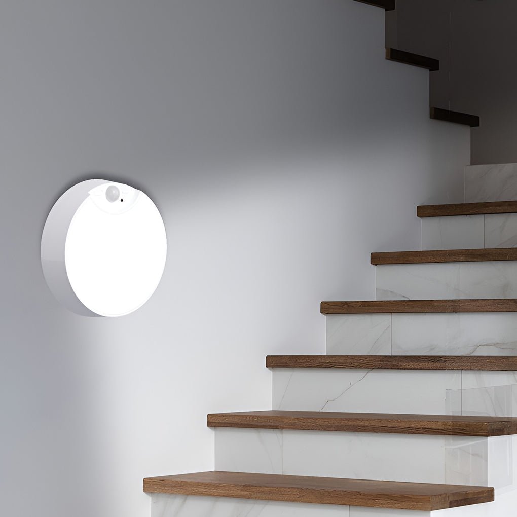 Round Motion Sensor Ceiling Lights LED Battery Operated Ceiling Lights ...