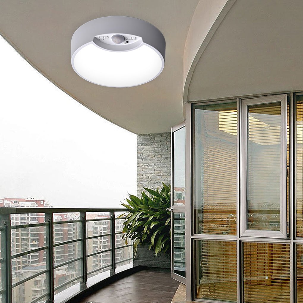 Round Motion Sensor Ceiling Lights LED Battery Operated Ceiling Lights ...