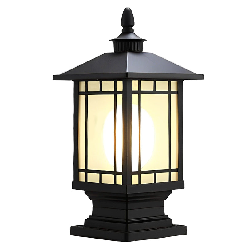 Street light pillar - Antique Bronze Lattice Lantern – Dazuma