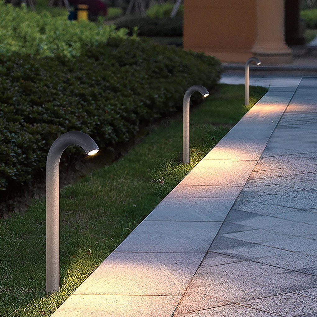 Curved Arch Aluminum LED Outdoor Light for Paths and Gardens - Dazuma