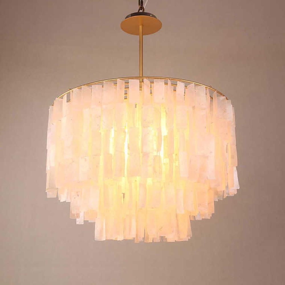 Modern Shell Shaped Contemporary Chandeliers Rustic Capiz Chandeliers ...
