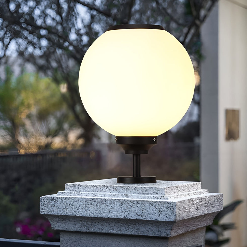 Outdoor Gate Pillar Lights Solar Globe Post Caps Lights – Dazuma