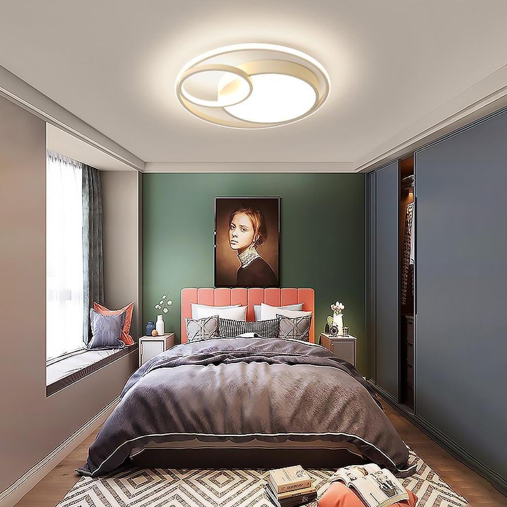 Tiered & Minimalist LED Overlapping Geometric Flush Mount Ceiling ...