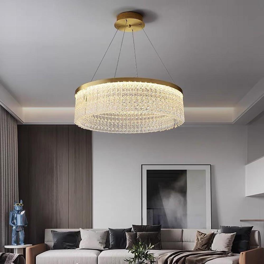 Luxury Circular Crystal Glass Pendant Light Modern Chandeliers - Dazuma